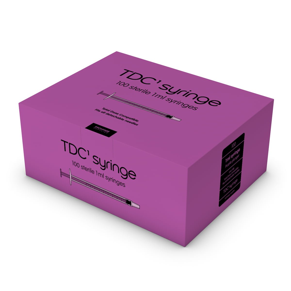 Unisharp 1ml Purple Syringe (TDC) - Medbasic