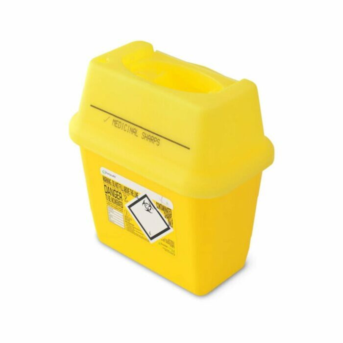 Sharpsafe Yellow 3 Litre Sharps Bin - Medbasic