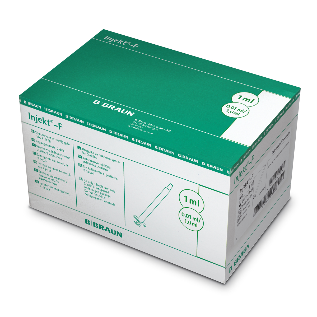 BBraun Injekt 1ml Reduced Dead Space Syringe Barrel - Medbasic