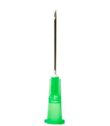 SOL-M 21G Green 1.5 inch Hypodermic Needles - Medbasic
