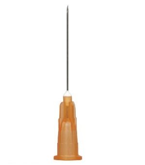 SOL-M 25G Orange 1 inch Hypodermic Needles - Medbasic